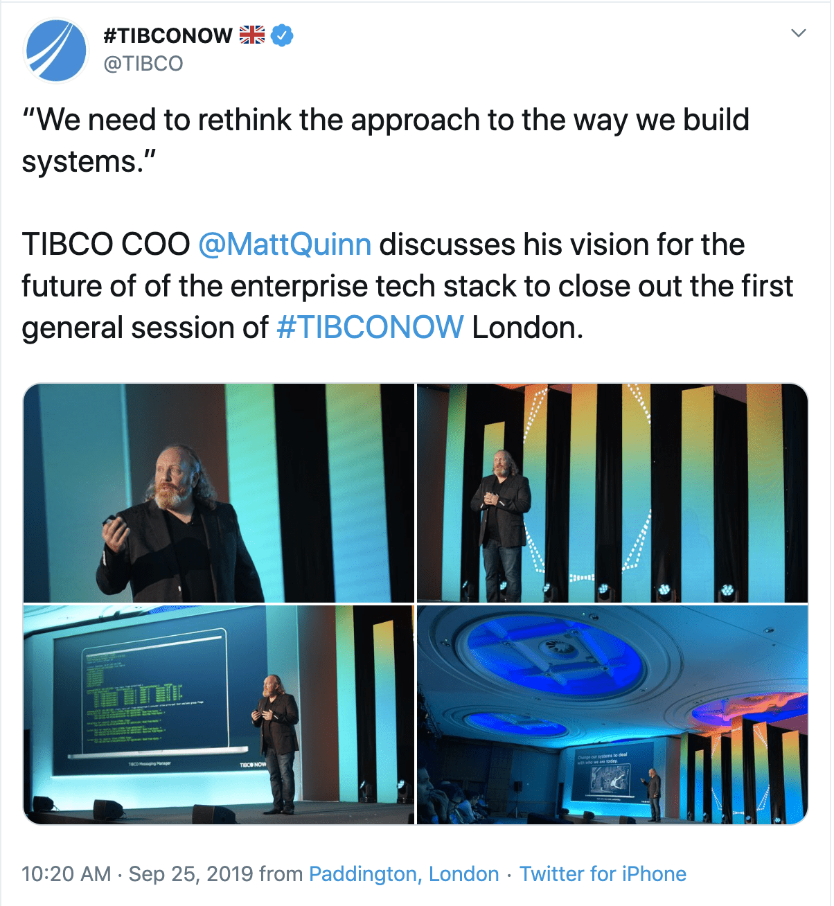 TIBCO NOW London—Day 1: Be Boldly Awesome, Together | The TIBCO Blog