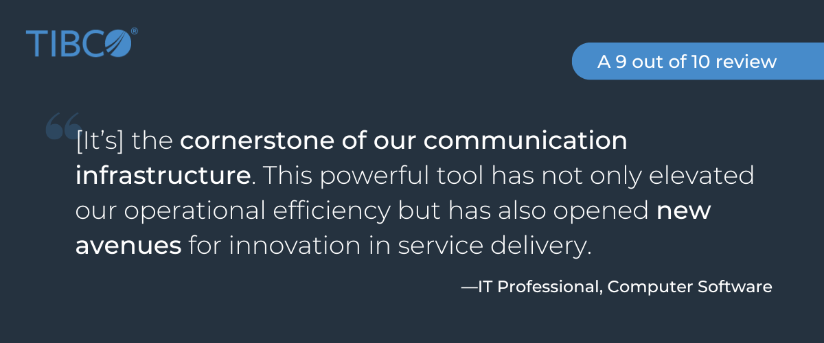 TIBCO won a TrustRadius 2025 Buyer’s Choice award! | The TIBCO Blog